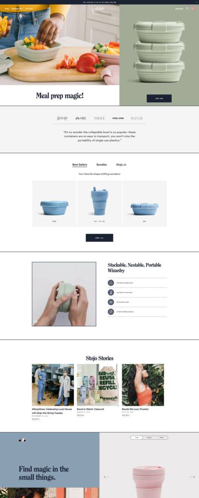 Stojo | eCommerce Website Design Gallery & Tech Inspiration