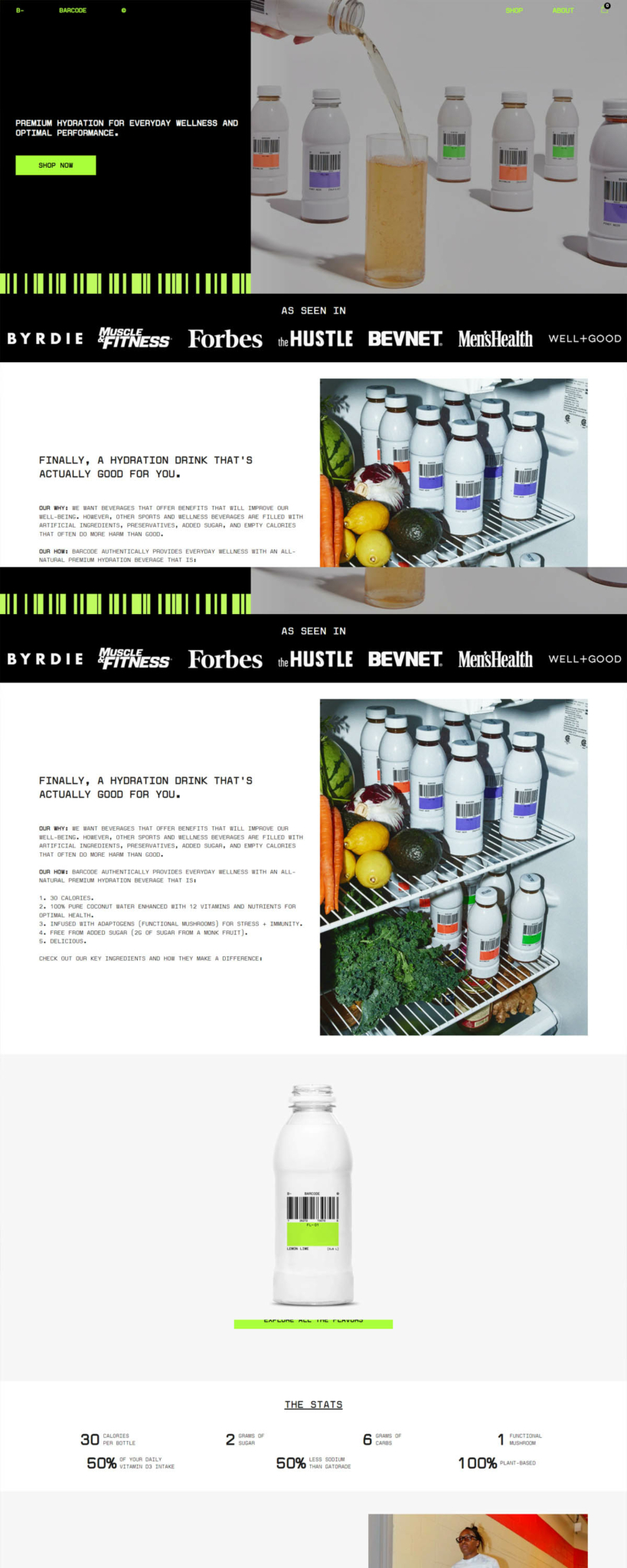 Drink Barcode | eCommerce Website Design Gallery & Tech Inspiration