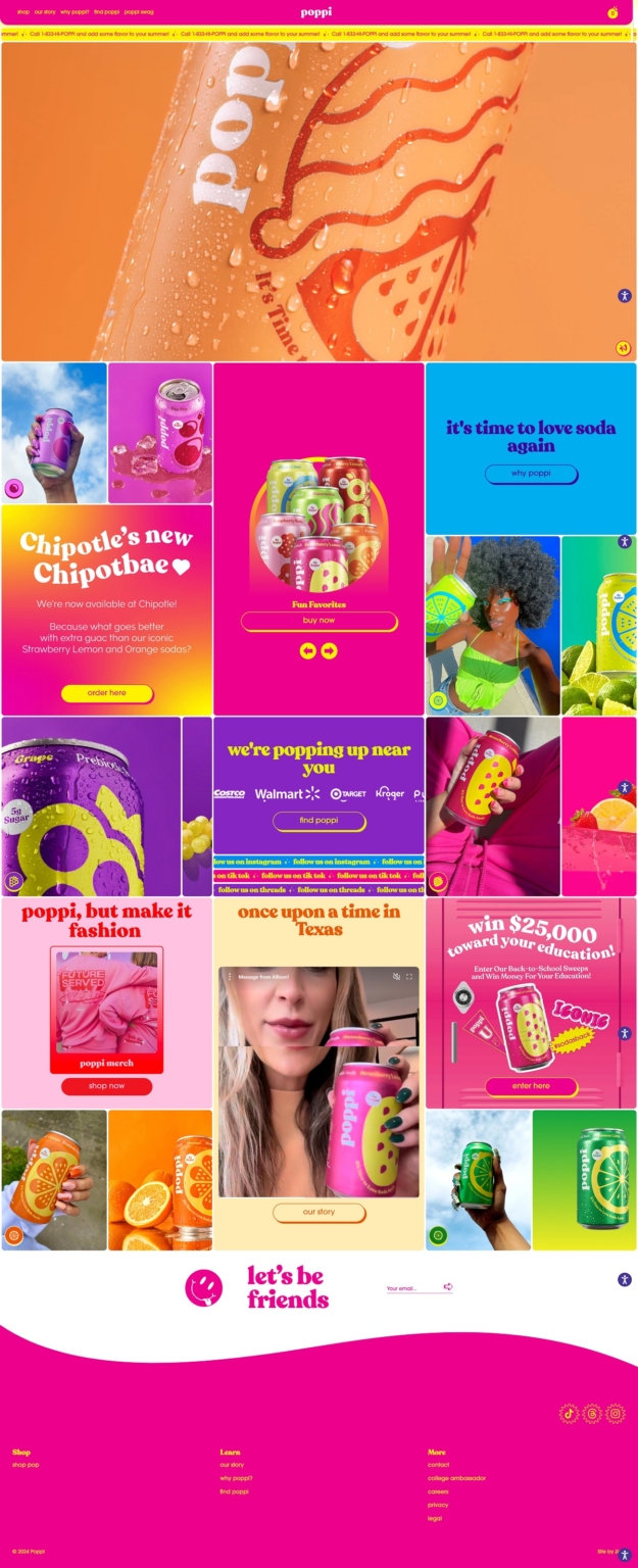 Poppi | eCommerce Website Design Gallery & Tech Inspiration