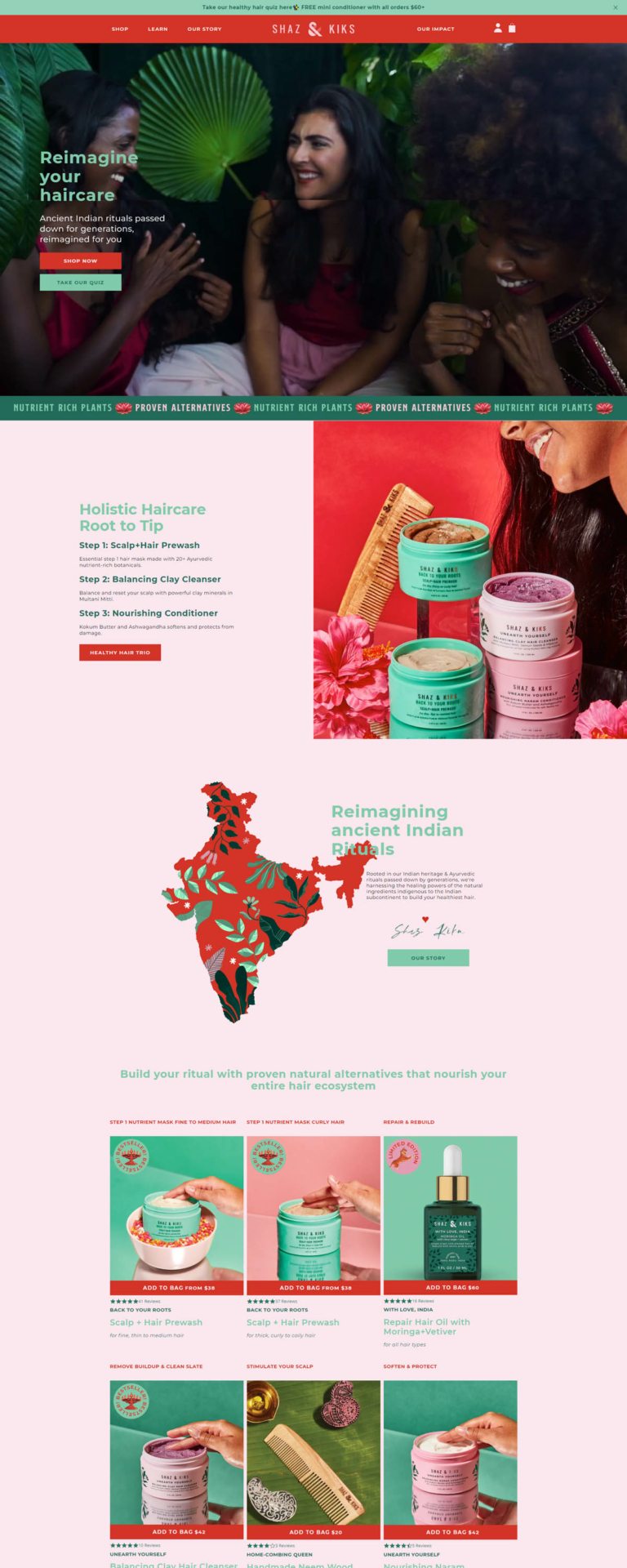 SHAZ & KIKS | eCommerce Website Design Gallery & Tech Inspiration