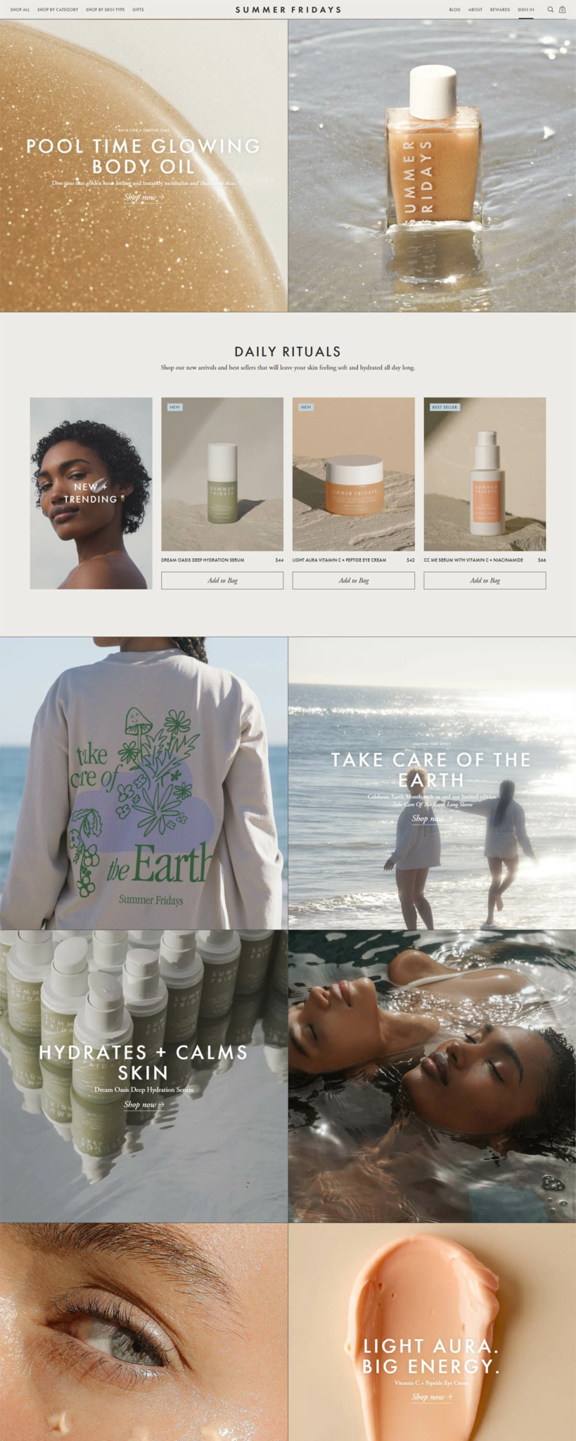 Summer Fridays | eCommerce Website Design Gallery & Tech Inspiration