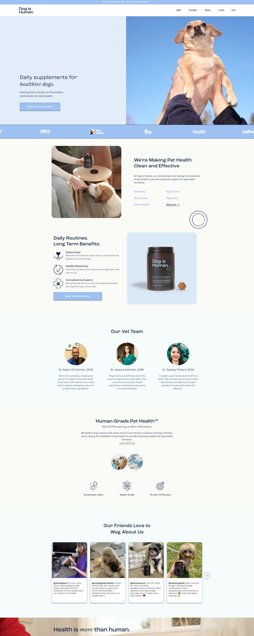 Dog is Human | eCommerce Website Design Gallery & Tech Inspiration