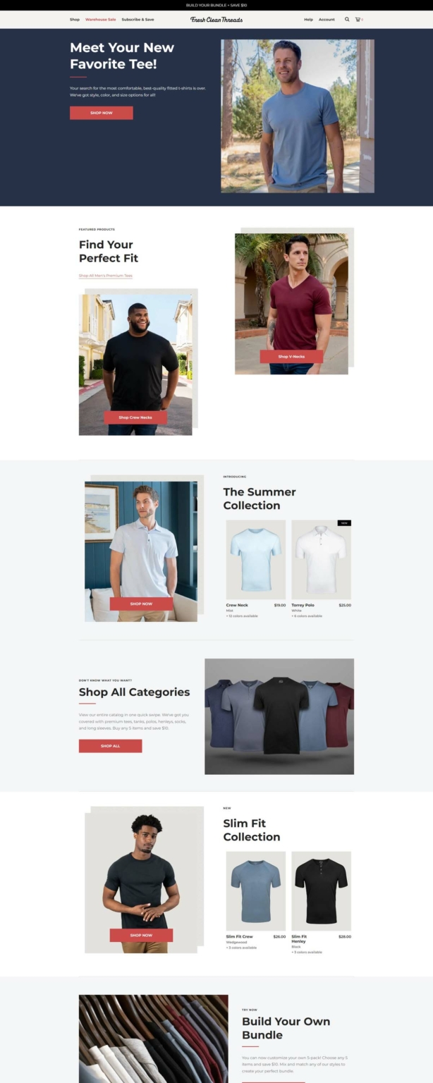 Fresh Clean Threads | eCommerce Website Design Gallery & Tech Inspiration