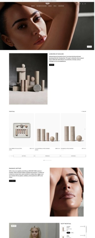 SKKN by Kim | eCommerce Website Design Gallery & Tech Inspiration
