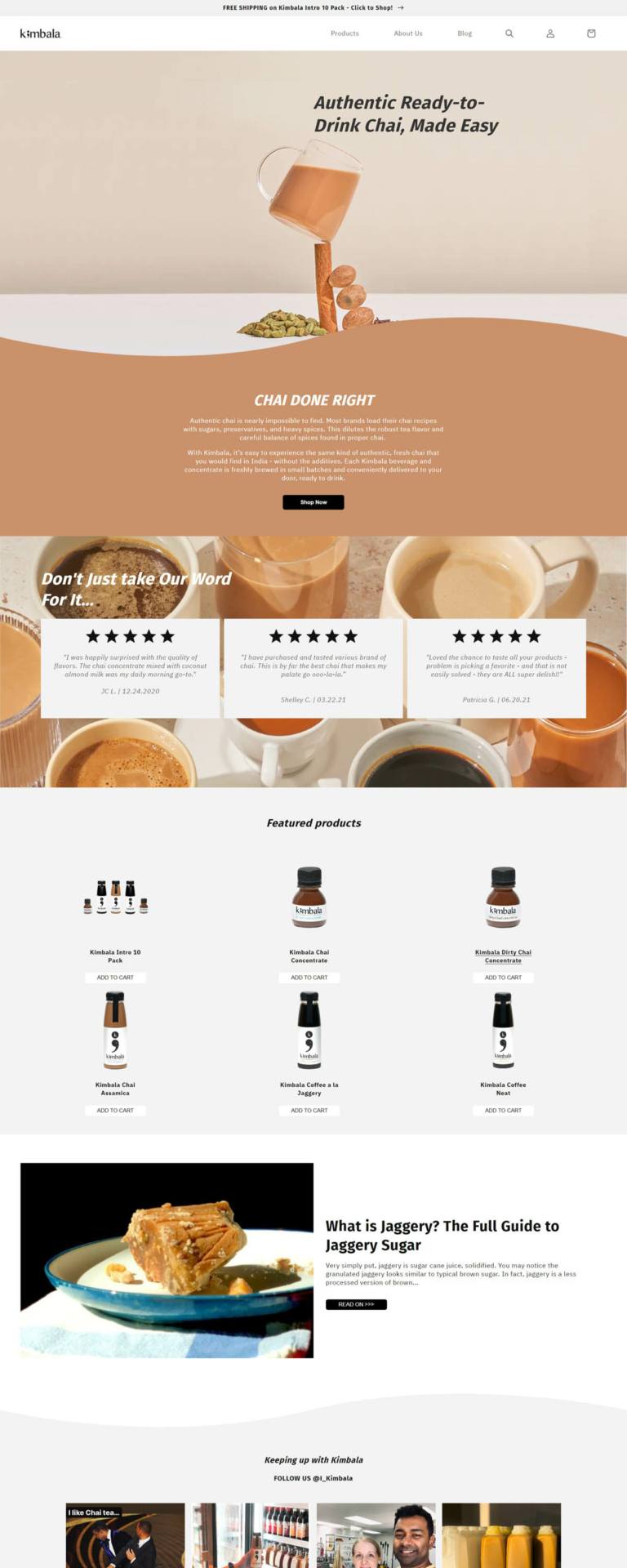Kimbala | eCommerce Website Design Gallery & Tech Inspiration