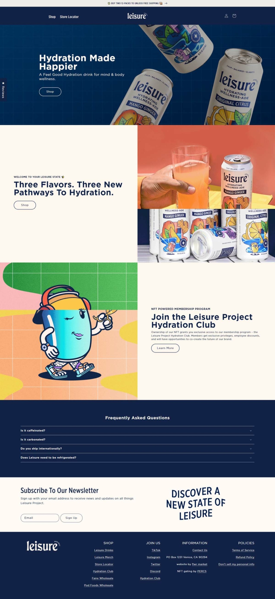 Leisure Project | eCommerce Website Design Gallery & Tech Inspiration