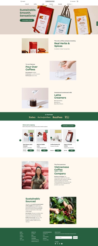 Copper Cow Coffee | eCommerce Website Design Gallery & Tech Inspiration