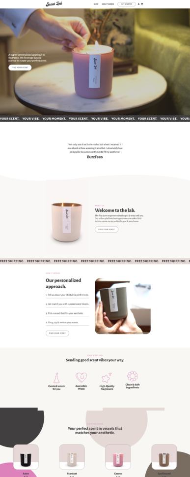 Scent Lab | eCommerce Website Design Gallery & Tech Inspiration