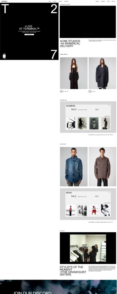 Terminal | eCommerce Website Design Gallery & Tech Inspiration
