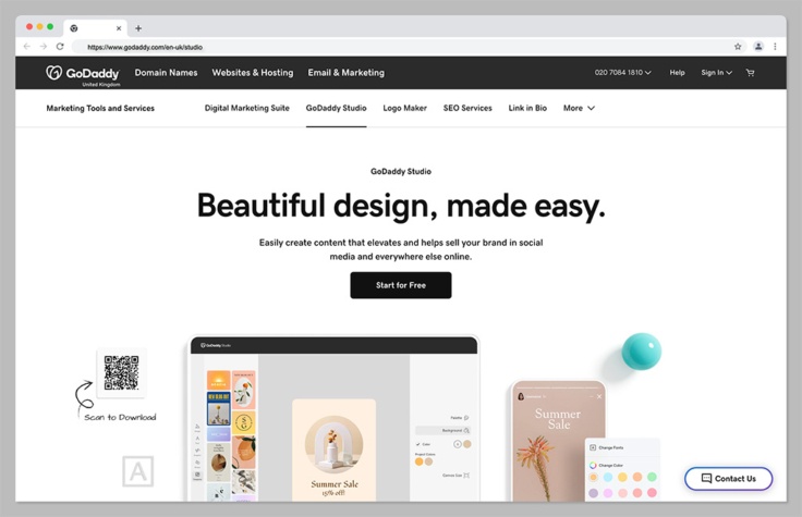 GoDaddy Studio Review 2024: A Quick Guide to GoDaddy Studio | eCommerce ...