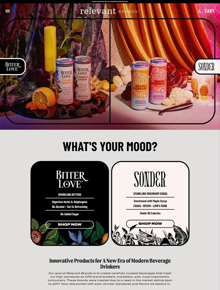 Relevant Brands | eCommerce Website Design Gallery & Tech Inspiration