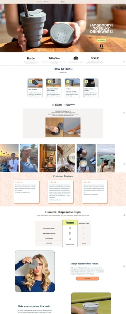 Hunu | eCommerce Website Design Gallery & Tech Inspiration