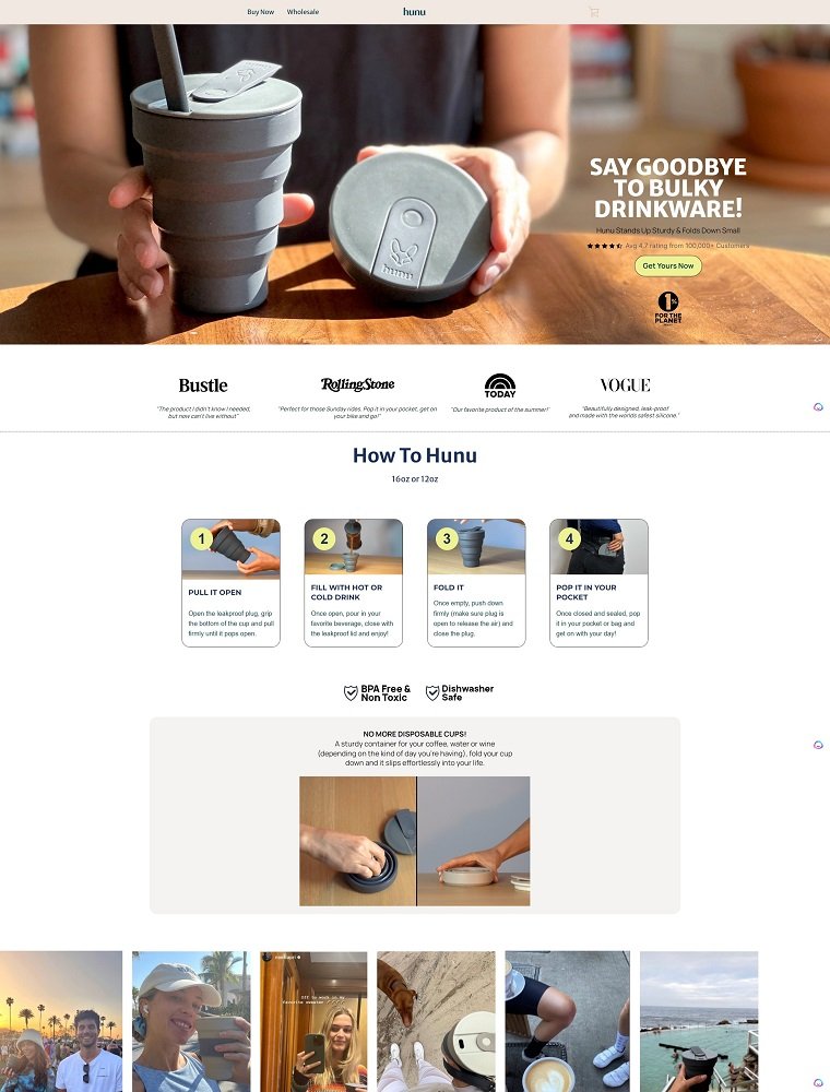 Hunu | eCommerce Website Design Gallery & Tech Inspiration