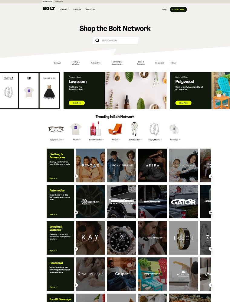 Bolt | eCommerce Website Design Gallery & Tech Inspiration
