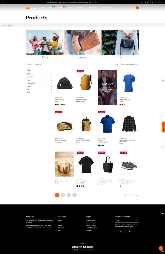 Eurus Shopify Theme | eCommerce Website Design Gallery & Tech Inspiration