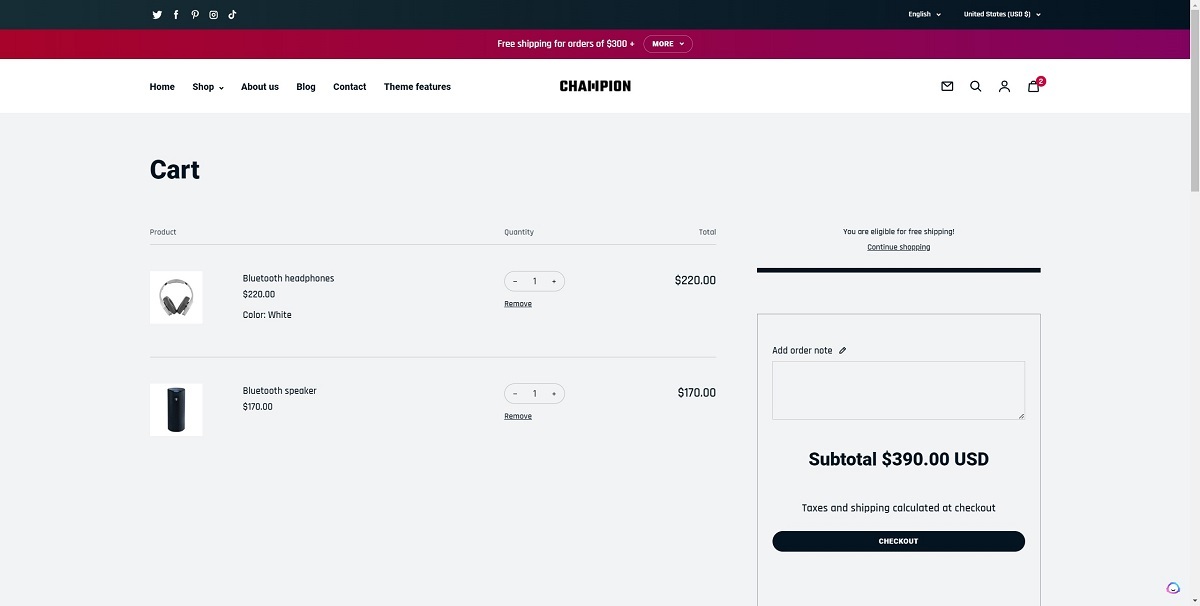 Champion | eCommerce Website Design Gallery & Tech Inspiration