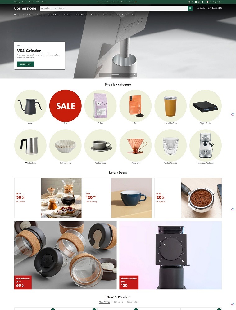Cornerstone | eCommerce Website Design Gallery & Tech Inspiration