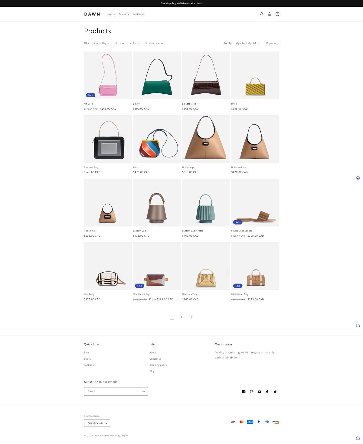 Dawn Shopify Theme | eCommerce Website Design Gallery & Tech Inspiration