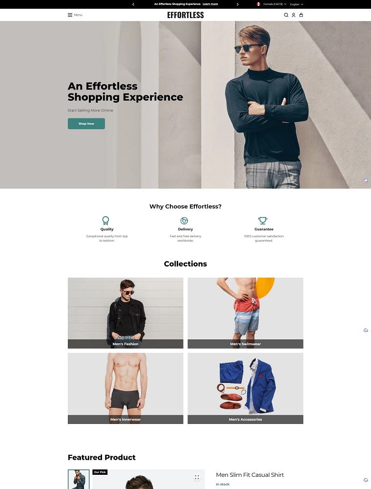 Effortless | eCommerce Website Design Gallery & Tech Inspiration