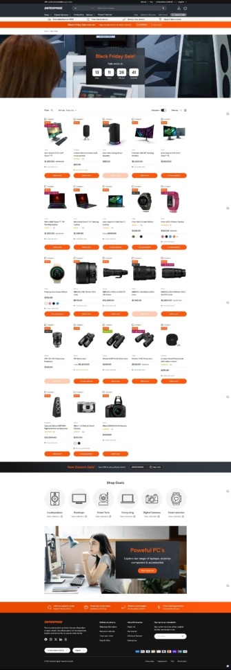Enterprise | eCommerce Website Design Gallery & Tech Inspiration