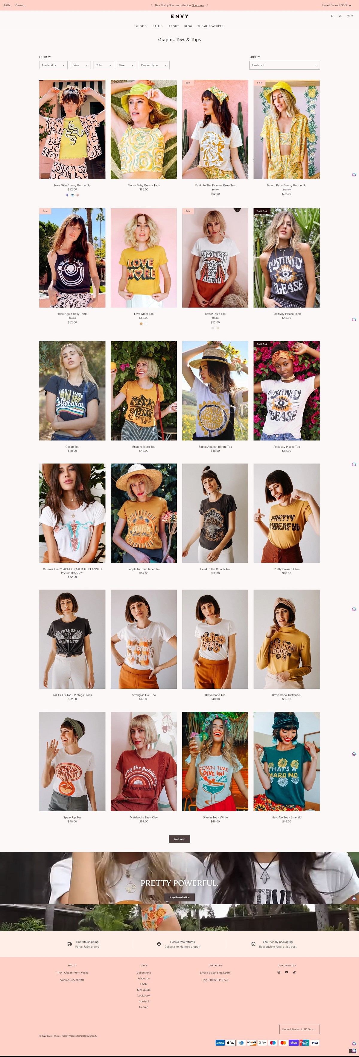 Envy | eCommerce Website Design Gallery & Tech Inspiration