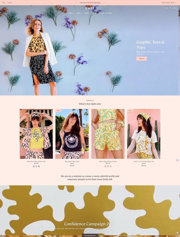 Envy | eCommerce Website Design Gallery & Tech Inspiration