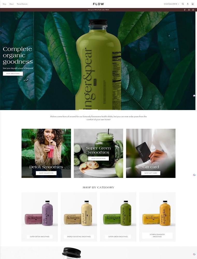 Flow Shopify Theme | eCommerce Website Design Gallery & Tech Inspiration