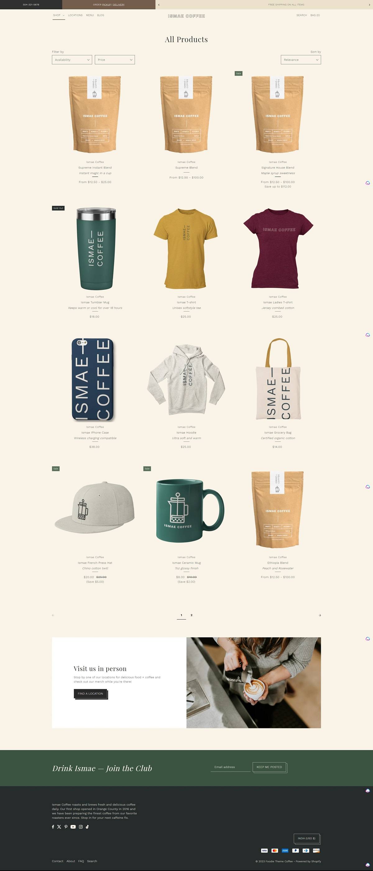 Foodie | eCommerce Website Design Gallery & Tech Inspiration