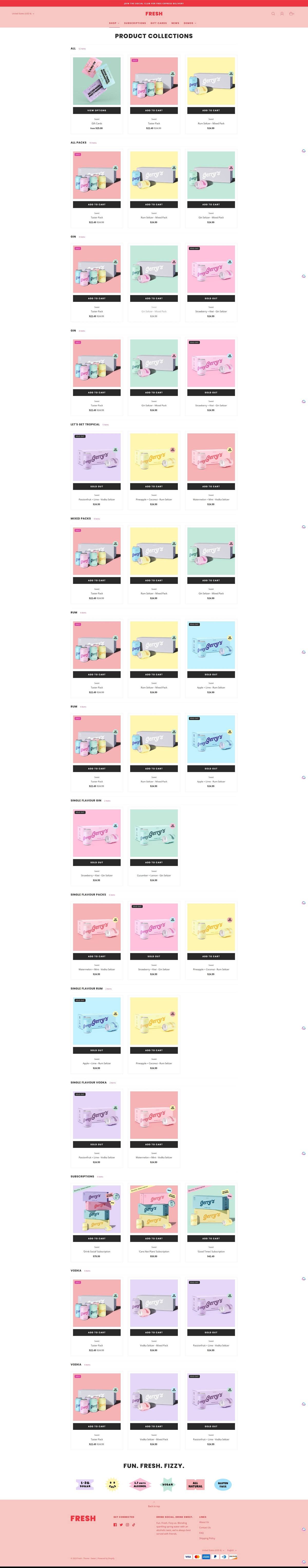 Fresh | eCommerce Website Design Gallery & Tech Inspiration