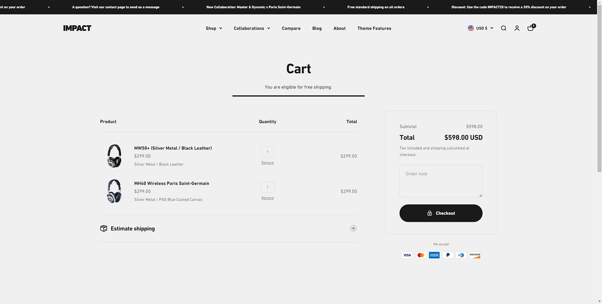 Impact | eCommerce Website Design Gallery & Tech Inspiration