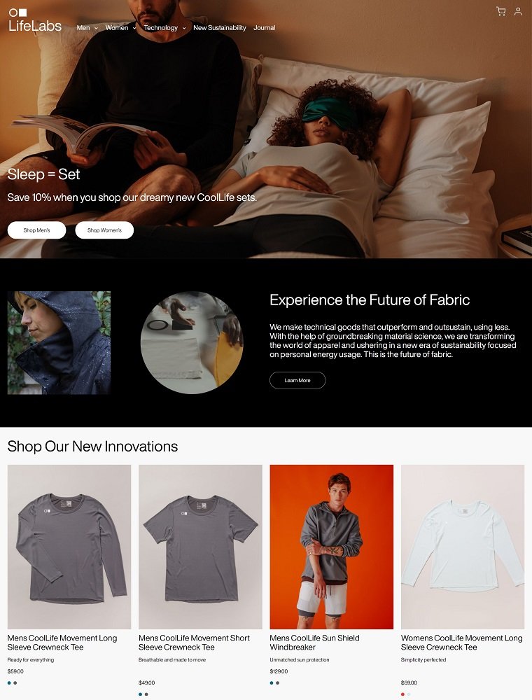 LifeLabs | eCommerce Website Design Gallery & Tech Inspiration