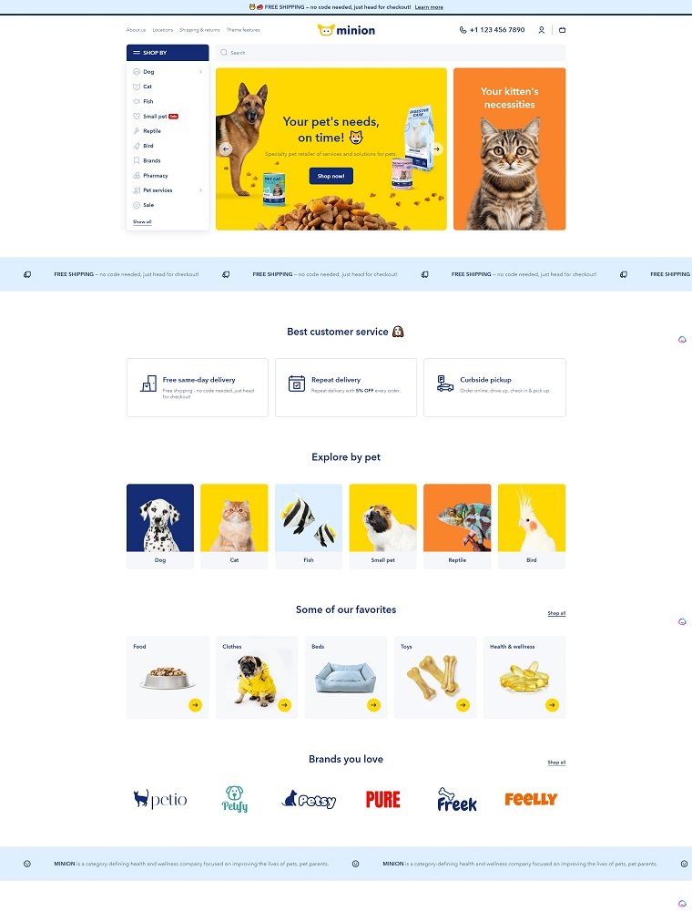 Minion | eCommerce Website Design Gallery & Tech Inspiration
