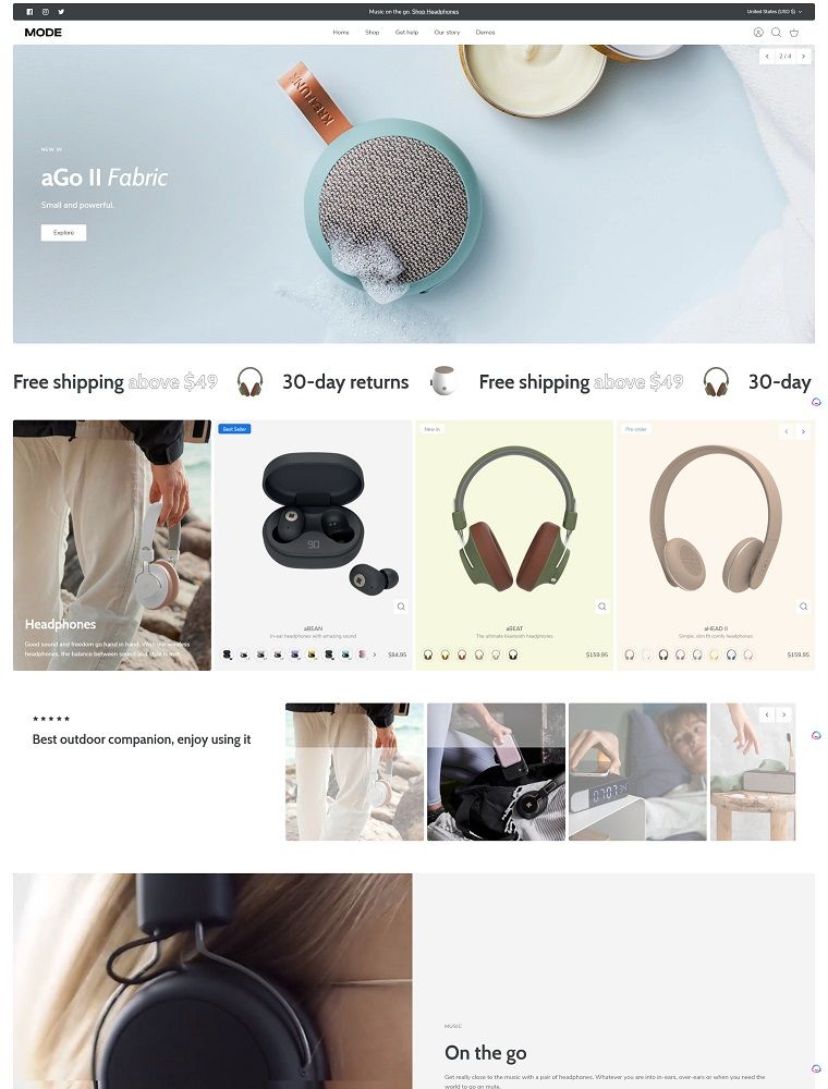 Mode | eCommerce Website Design Gallery & Tech Inspiration