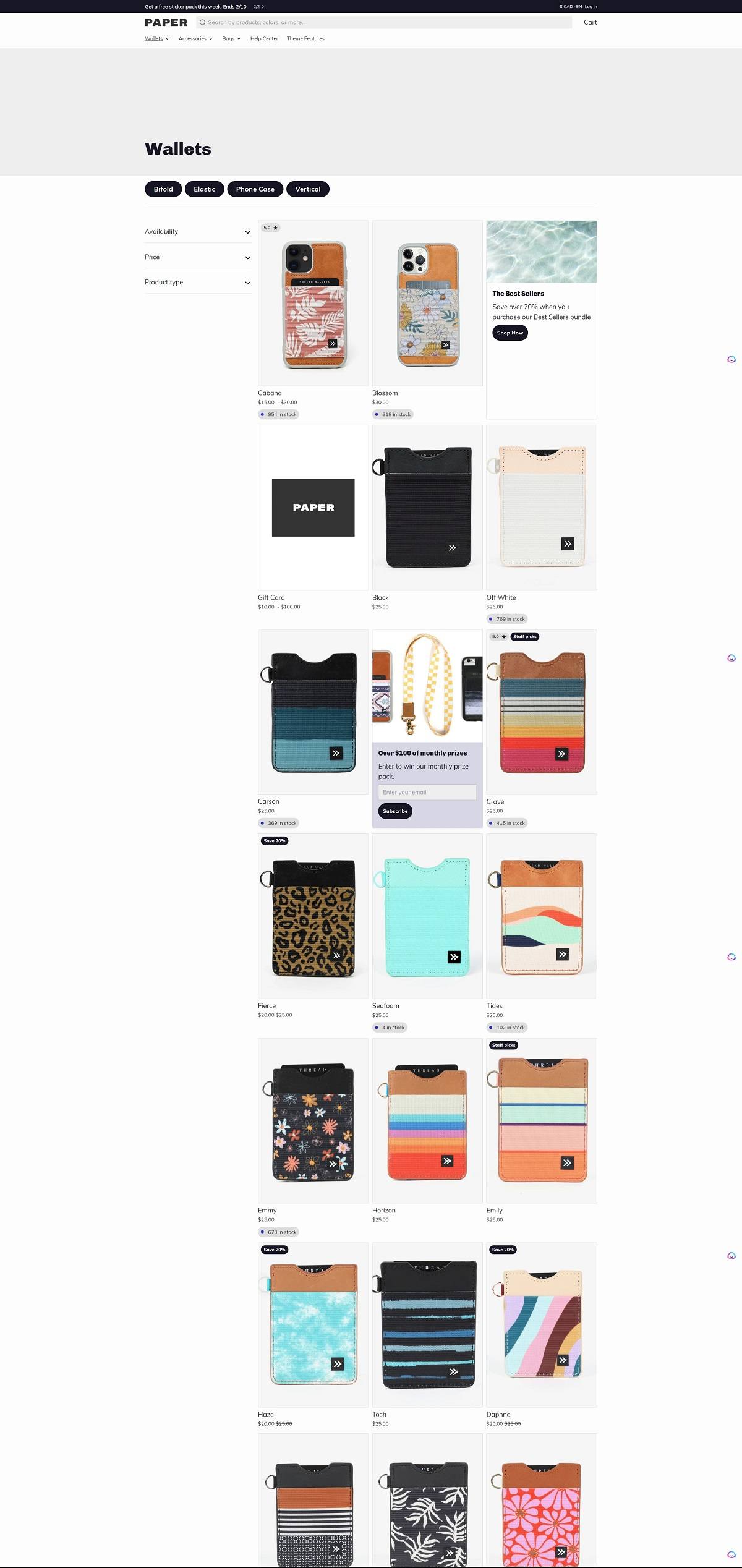 Paper | eCommerce Website Design Gallery & Tech Inspiration