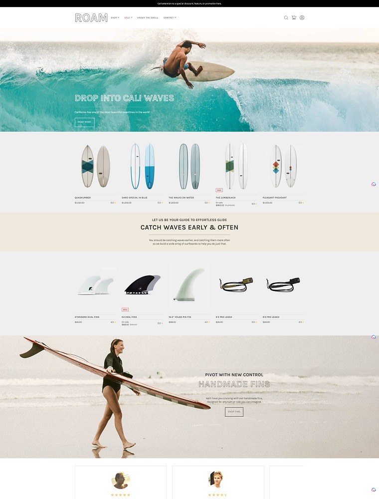 Roam | eCommerce Website Design Gallery & Tech Inspiration