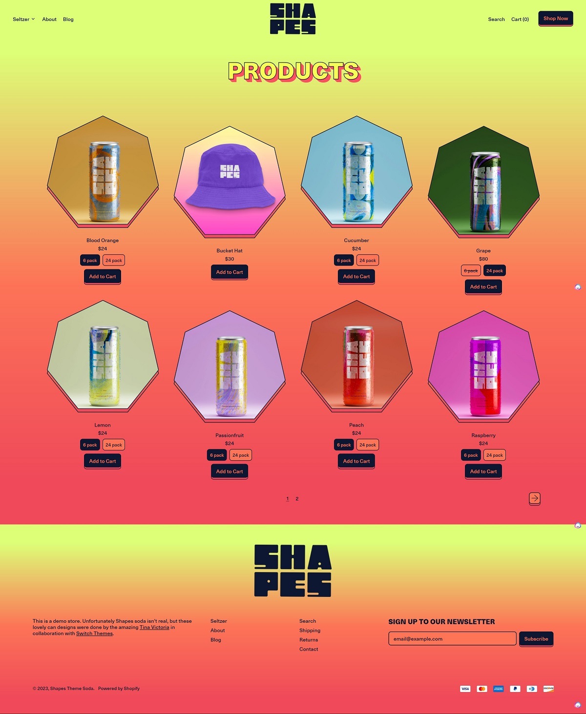 Shapes Shopify Theme | eCommerce Website Design Gallery & Tech Inspiration