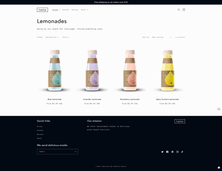 Taste | eCommerce Website Design Gallery & Tech Inspiration