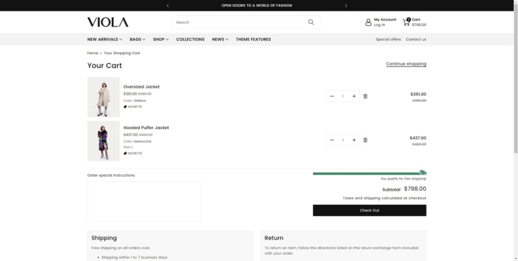 Viola | eCommerce Website Design Gallery & Tech Inspiration