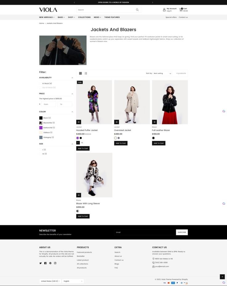 Viola | eCommerce Website Design Gallery & Tech Inspiration