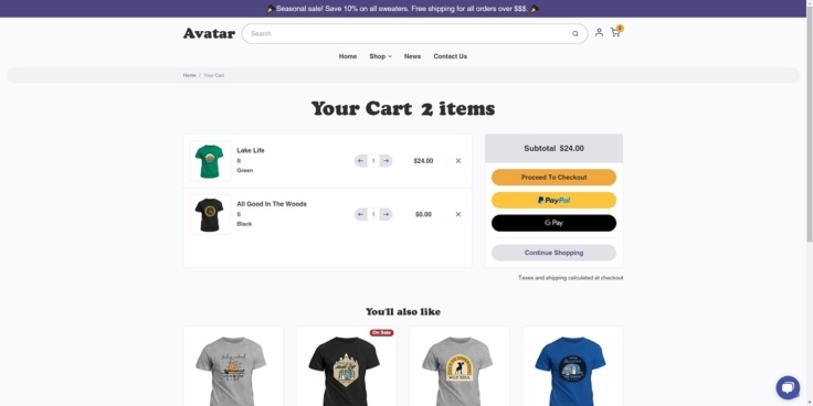 Avatar | eCommerce Website Design Gallery & Tech Inspiration