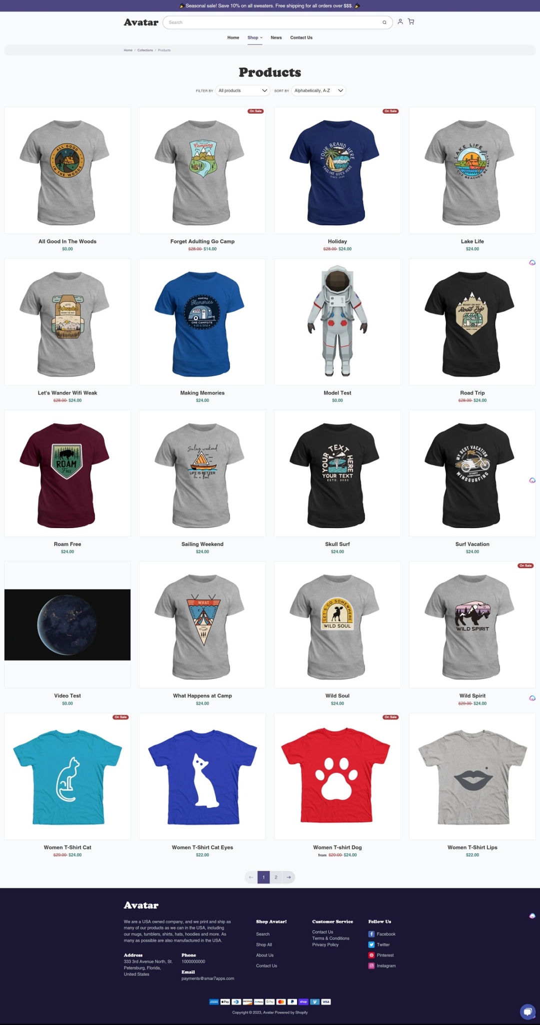 Avatar | eCommerce Website Design Gallery & Tech Inspiration