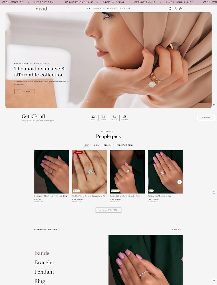 Vivid | eCommerce Website Design Gallery & Tech Inspiration