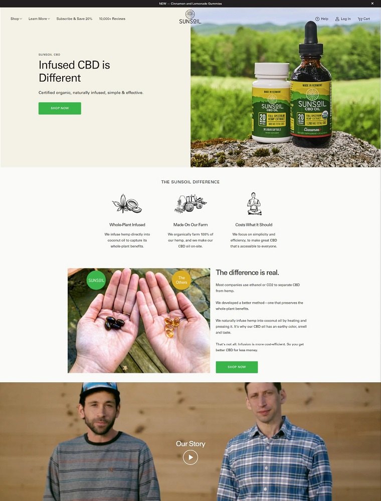 Sunsoil | eCommerce Website Design Gallery & Tech Inspiration