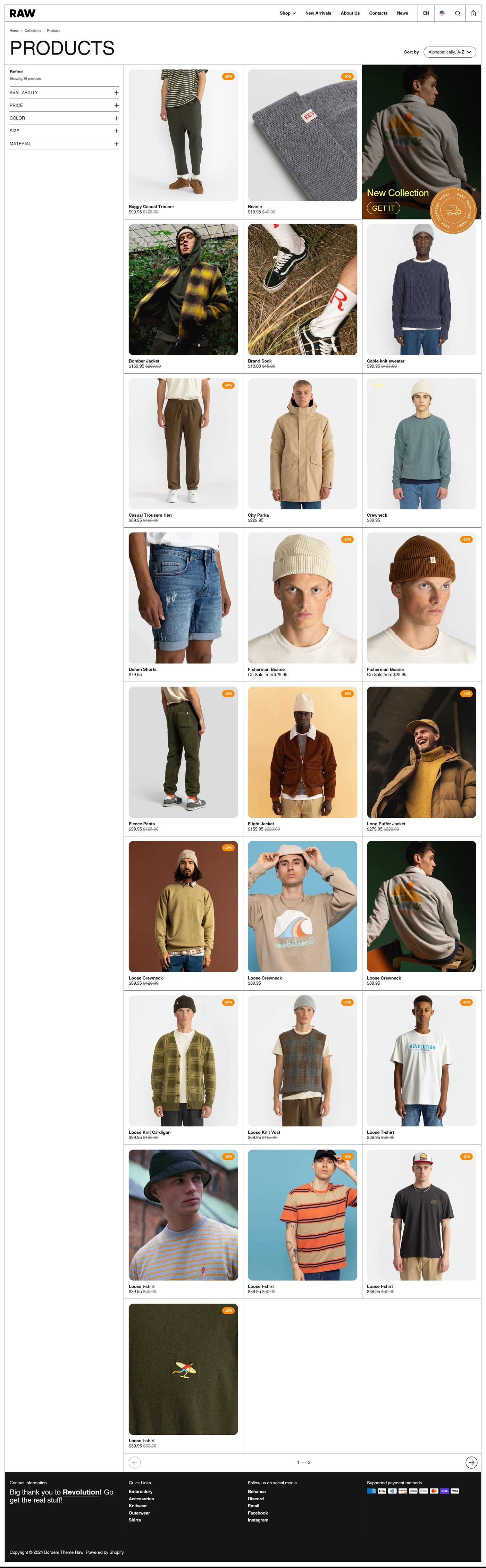 Borders Shopify Theme | eCommerce Website Design Gallery & Tech Inspiration