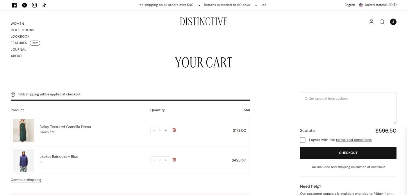 Distinctive | eCommerce Website Design Gallery & Tech Inspiration