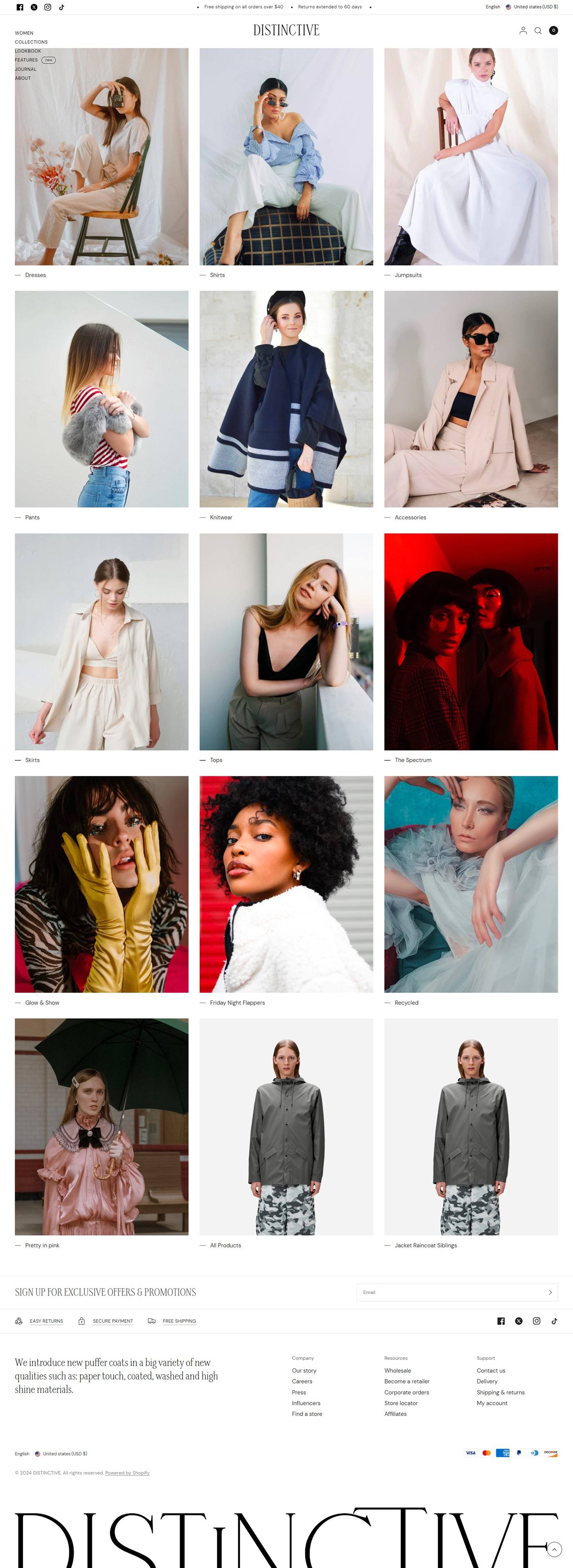 Distinctive | eCommerce Website Design Gallery & Tech Inspiration