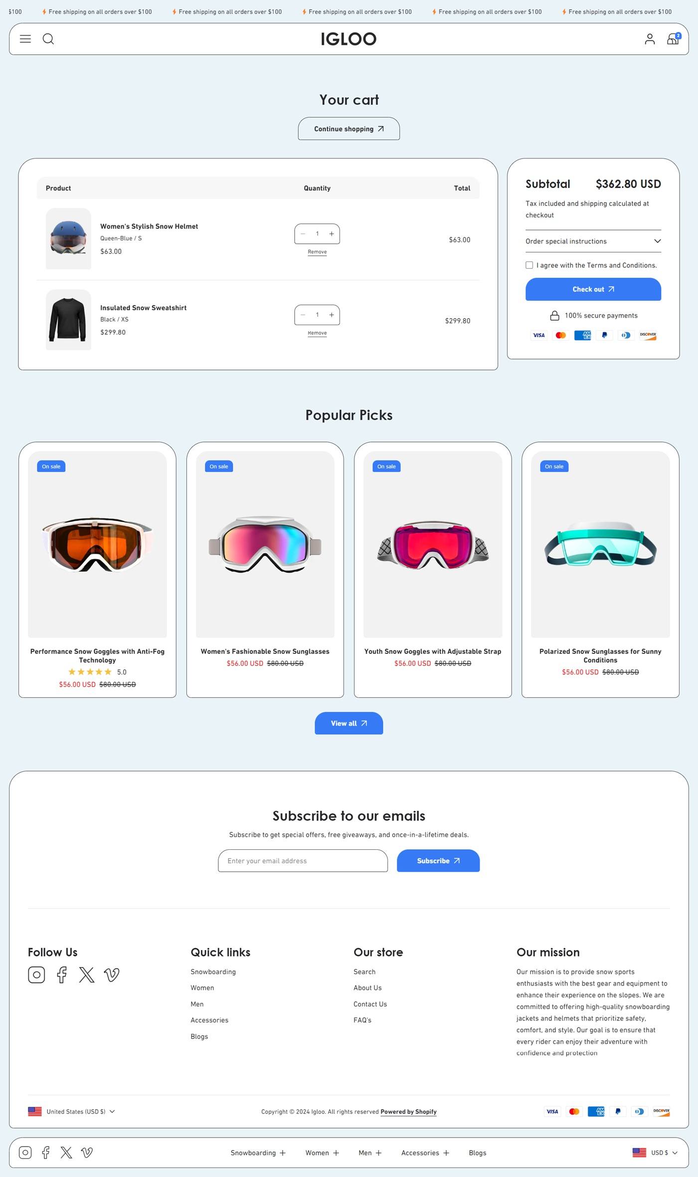 Igloo Shopify Theme | eCommerce Website Design Gallery & Tech Inspiration