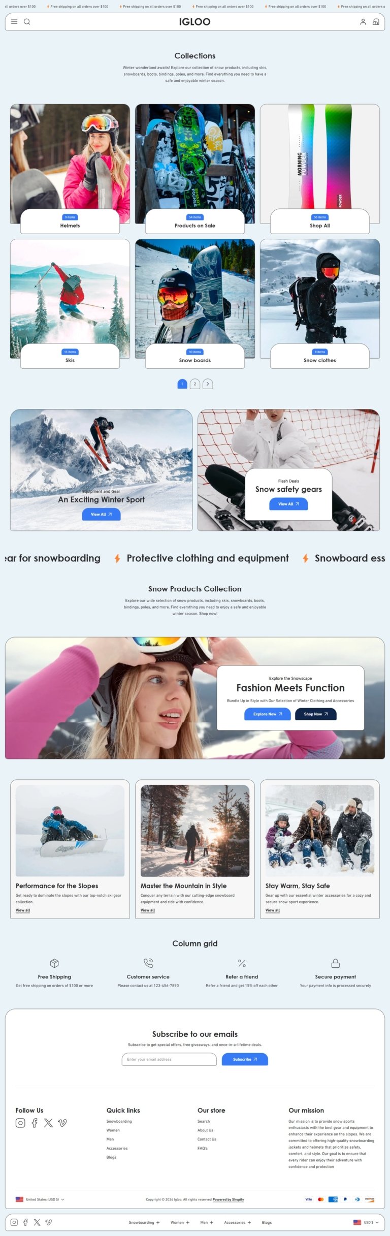 Igloo Shopify Theme | eCommerce Website Design Gallery & Tech Inspiration
