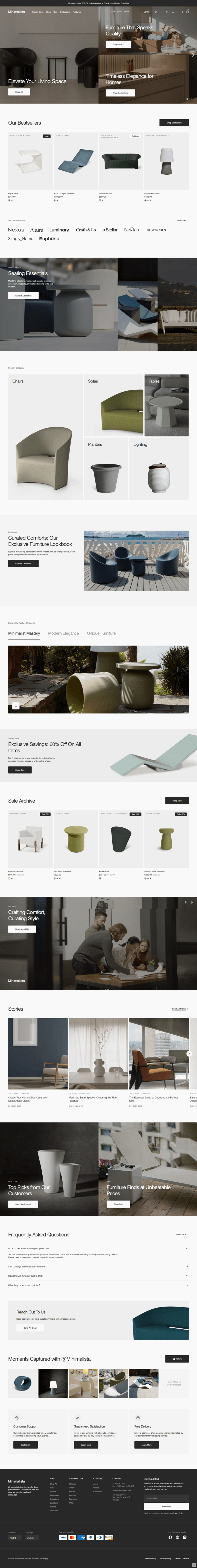 Minimalista | eCommerce Website Design Gallery & Tech Inspiration