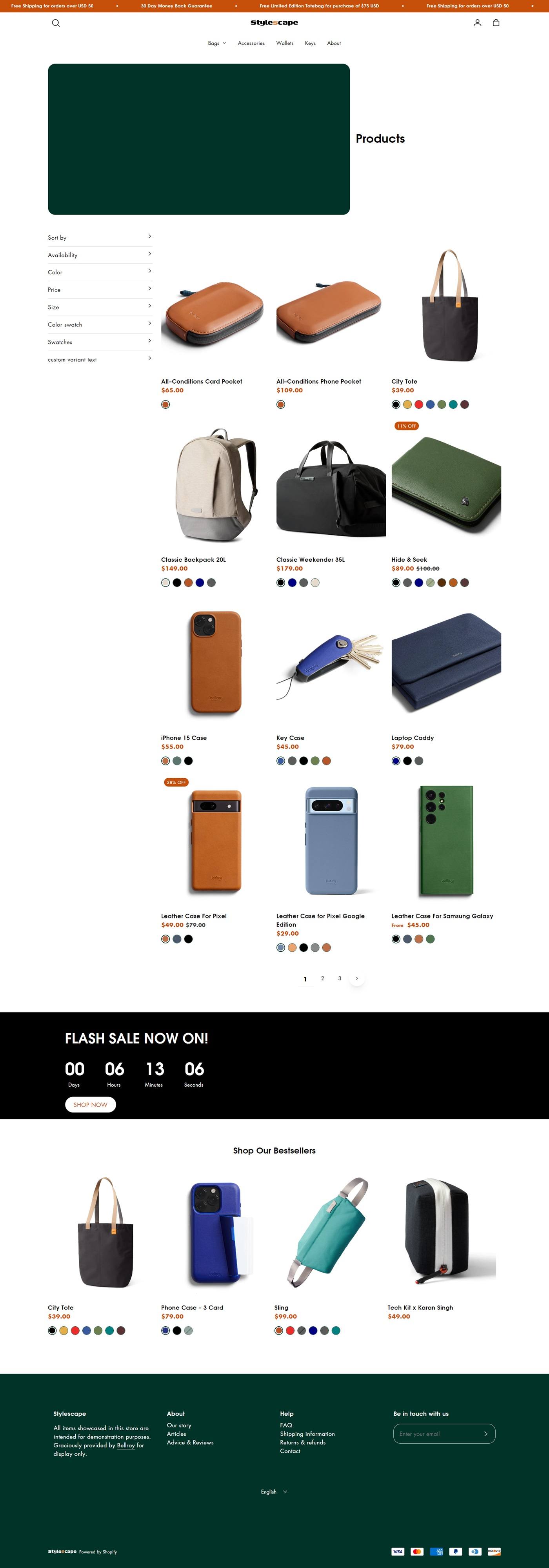 StyleScape Shopify Theme | eCommerce Website Design Gallery & Tech Inspiration